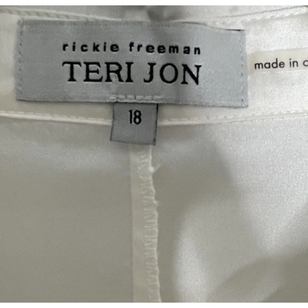 Teri Jon | Dresses | Rickie Freeman Teri Jon White Black Taffeta Dress ...